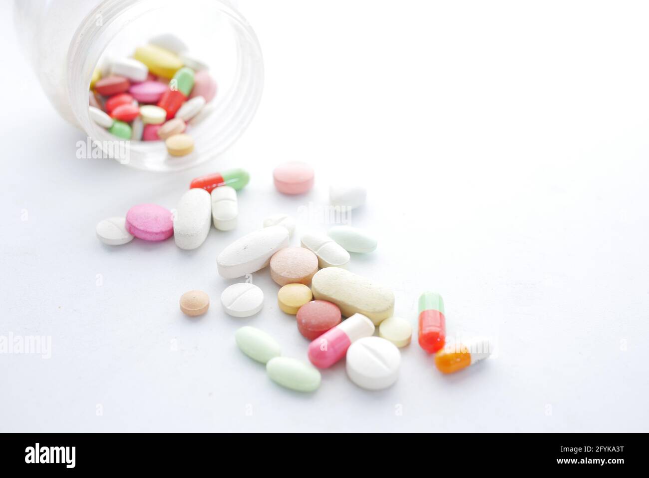 Close up of many colorful pills and capsules Stock Photo - Alamy