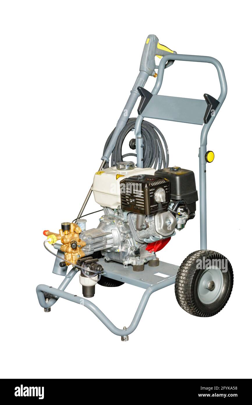 Gasoline mobile high pressure cleaner with a powerful gasoline internal ...