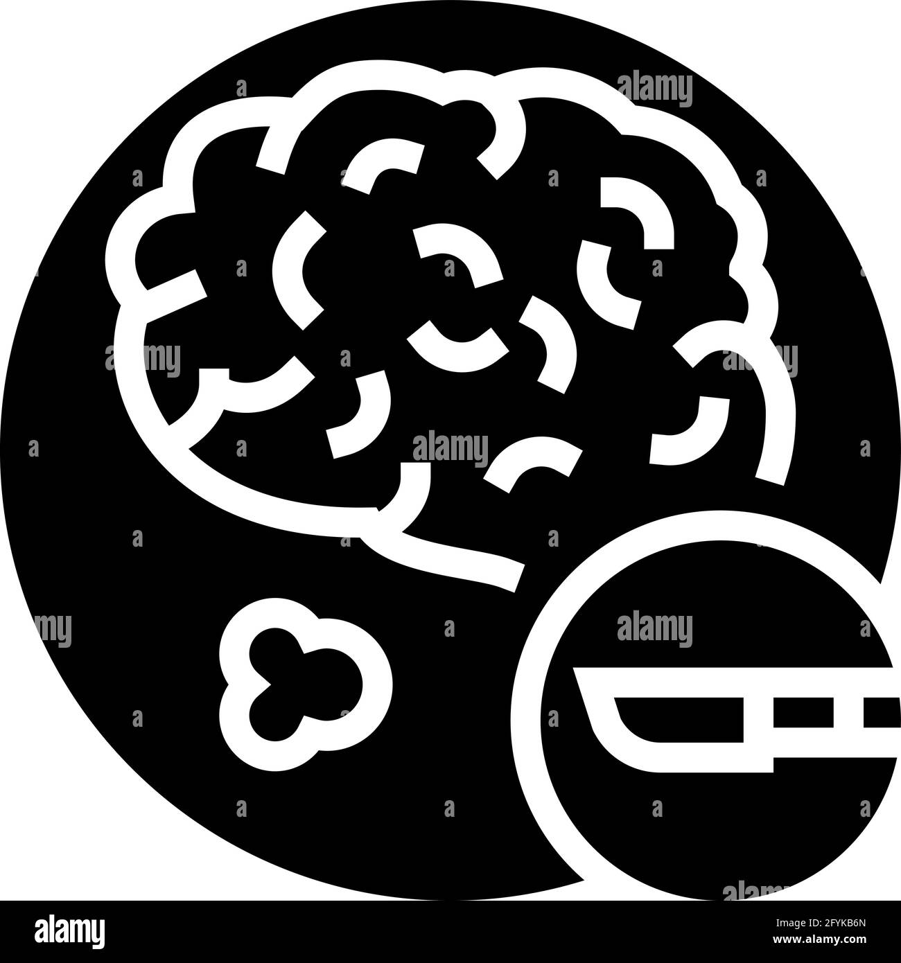 surgical operation brain stroke treatment glyph icon vector ...