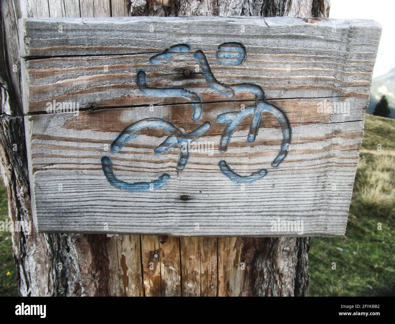 A very old sign for bikers Stock Photo - Alamy