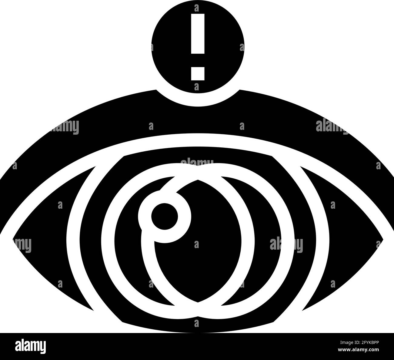 vision stroke glyph icon vector illustration Stock Vector Image & Art ...