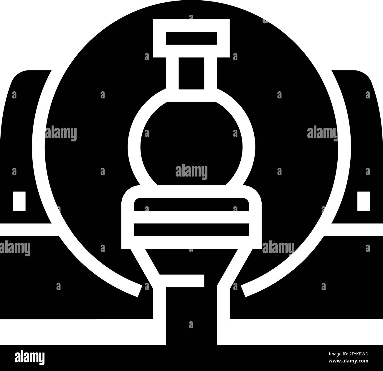 mri medicine machine glyph icon vector illustration Stock Vector Image ...