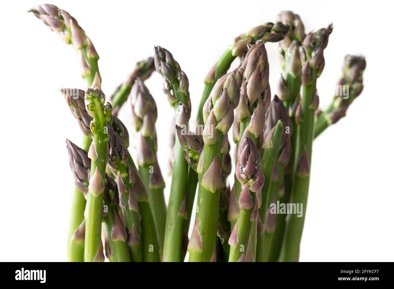 Bunch of Asparagus Stalks on White Background Stock Photo - Alamy