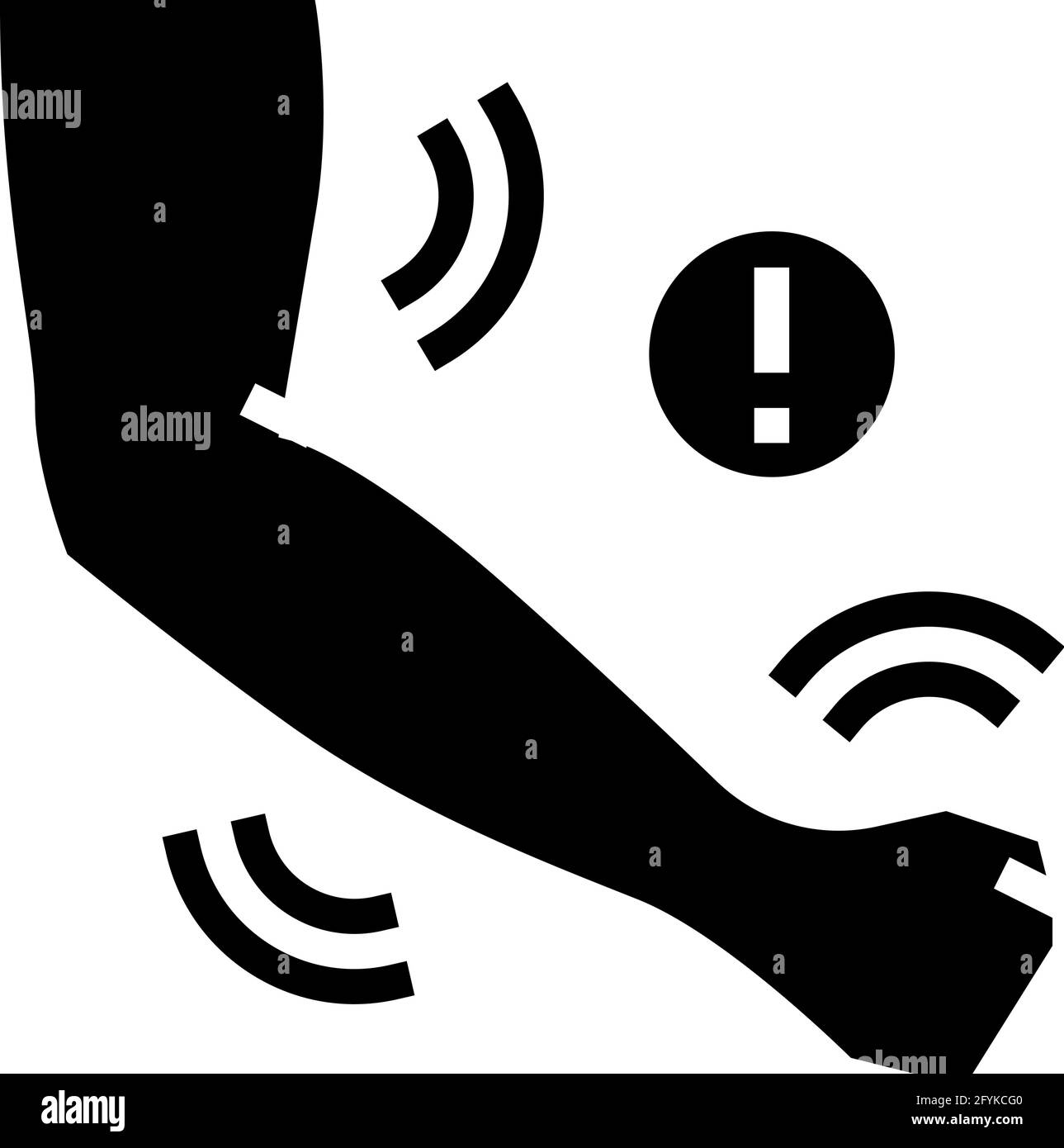 hand stroke glyph icon vector illustration Stock Vector Image & Art - Alamy