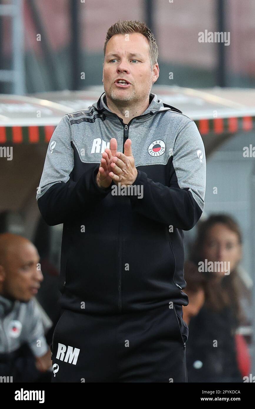 ROTTERDAM, NETHERLANDS - MAY 28: headcoach Richard Mank of Excelsior ...