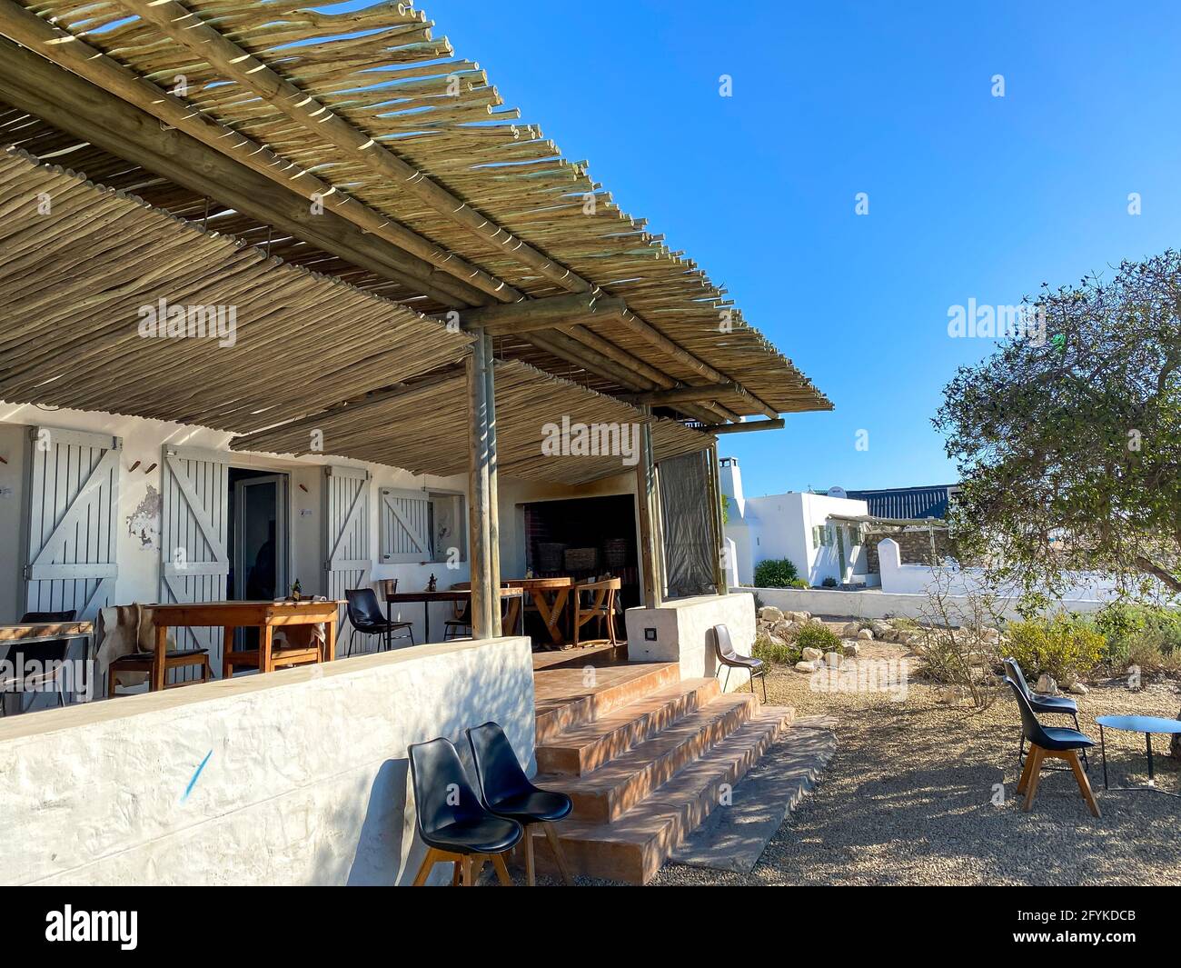 PATERNOSTER, SOUTH AFRICA - May 09, 2021: View of the veranda at ...