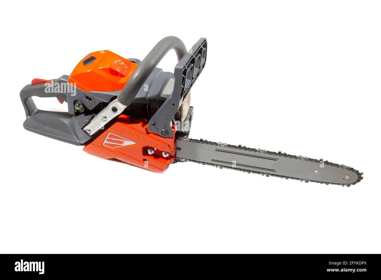 chainsaw on a white background Stock Photo - Alamy