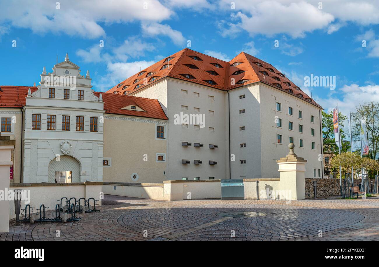 View at Schloss Freudenstein in Freiberg, Saxony, Germany Stock Photo ...