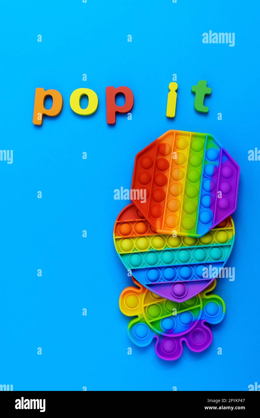 Toy pop it. Poppit is a new fidget toy, popular among children and ...