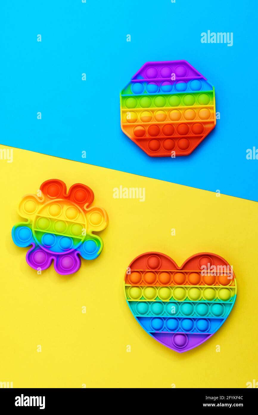 Rainbow color pop it toy. Anti stress for adults and children ...