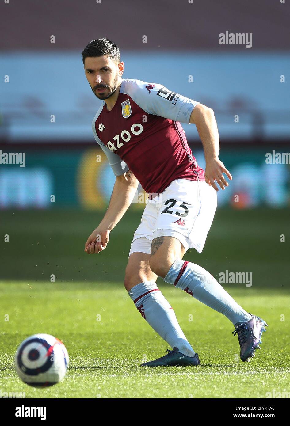 Aston Villa's Morgan Sanson during the Premier League match at Villa ...