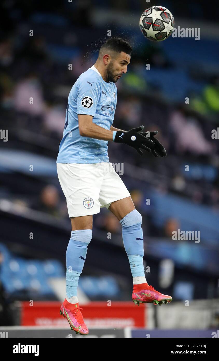 Manchester City's Riyad Mahrez during the UEFA Champions League match ...