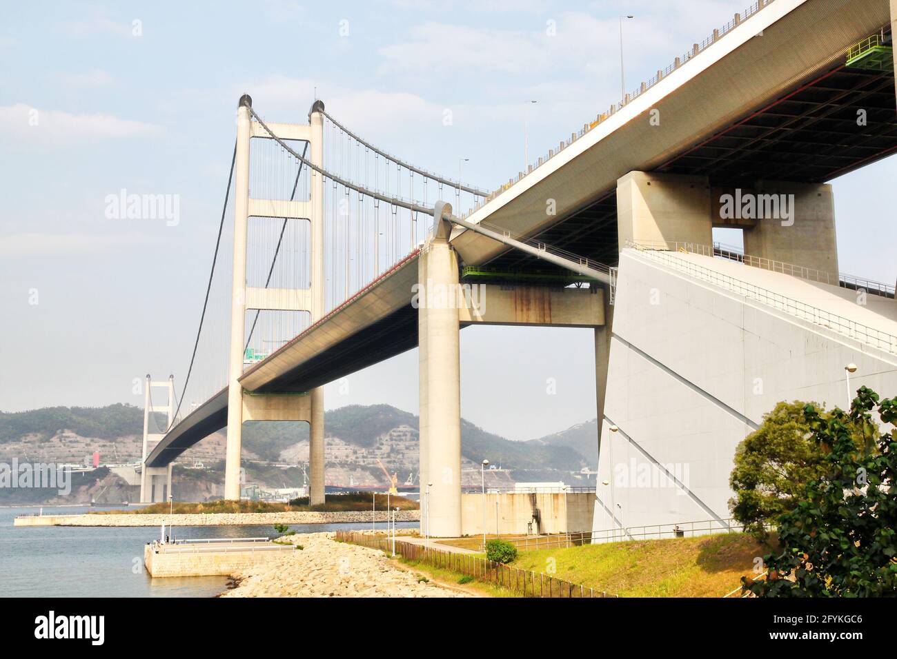 Hong Kong's Tsing Ma Bridge, one of the world's longest suspension ...
