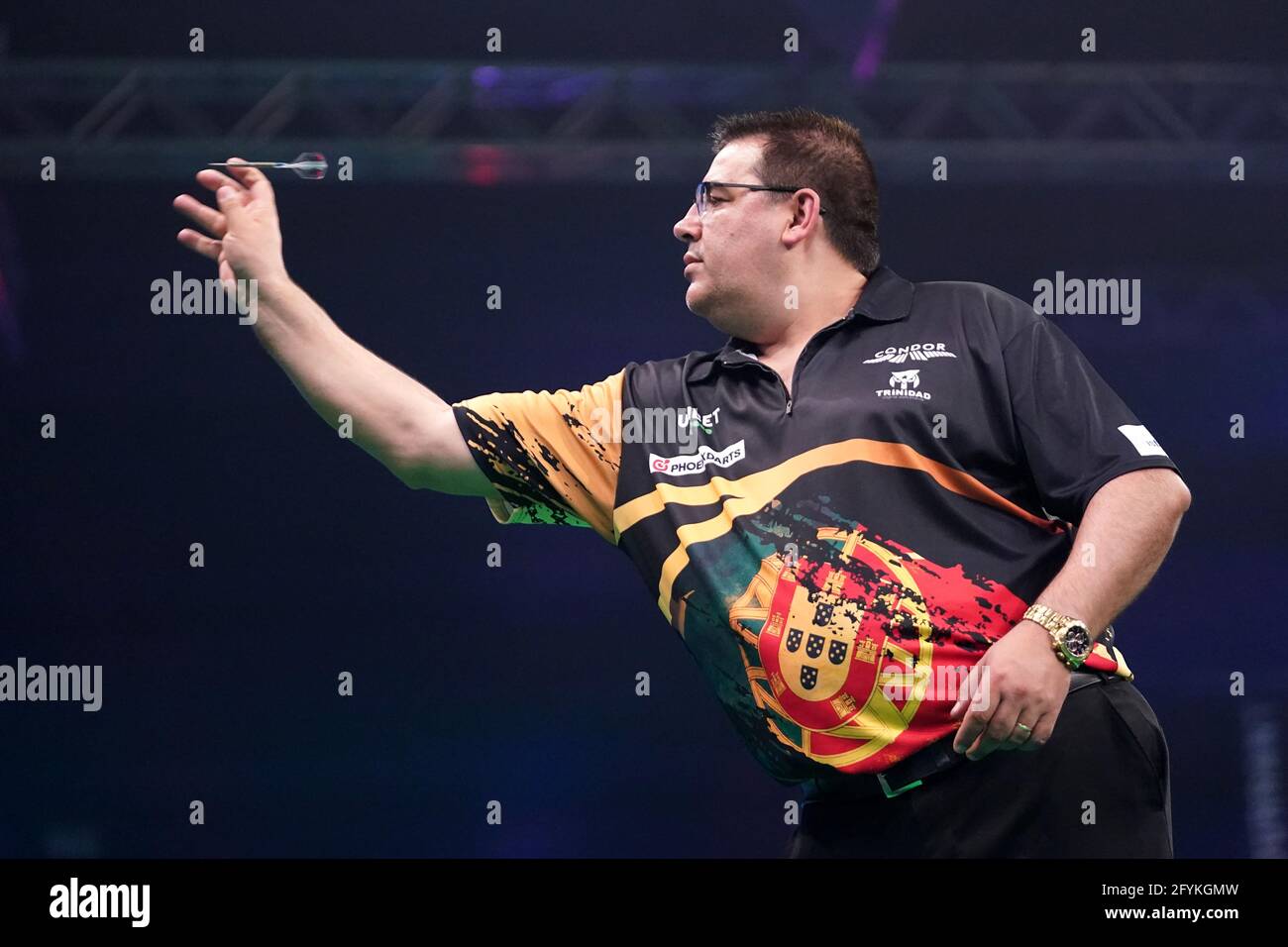 Jose de Sousa in action during the 2021 Unibet Premier League Play-Offs ...