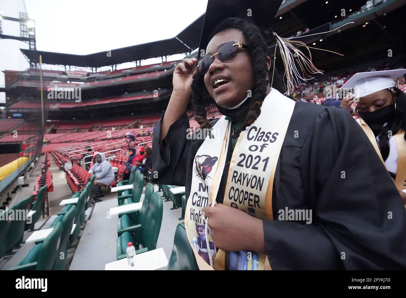 St. Louis, United States. 28th May, 2021. Graduating senior Ravon ...