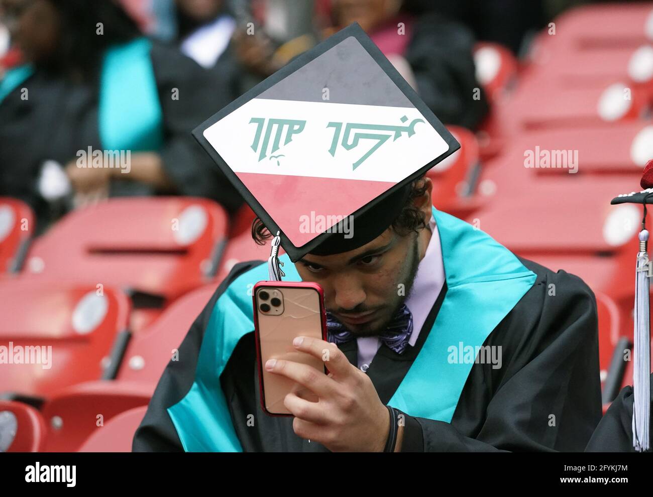 St. Louis, United States. 28th May, 2021. A graduating senior from ...