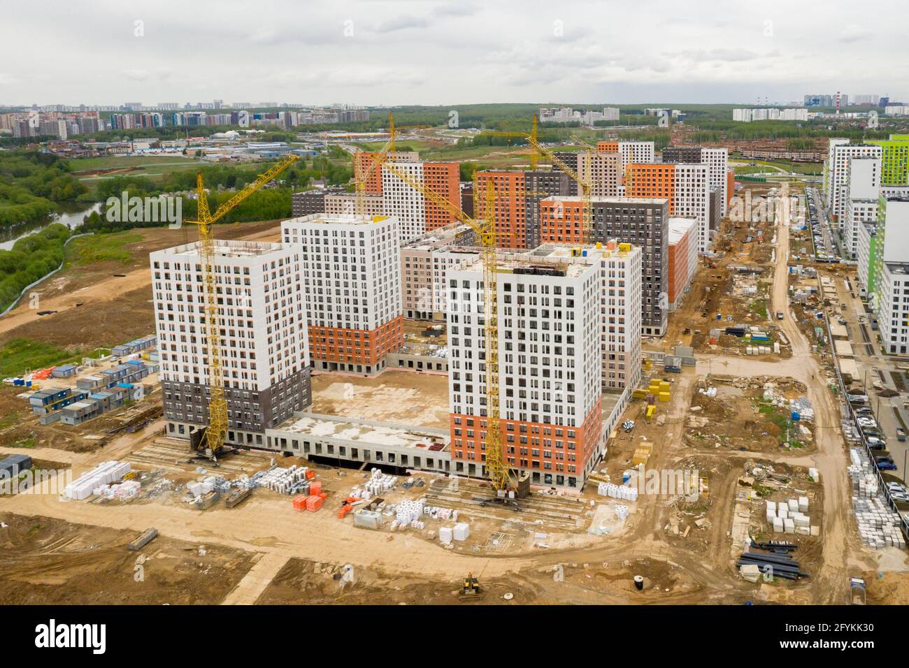 Moscow. Russia. May 2020. New residential complex in New Moscow ...