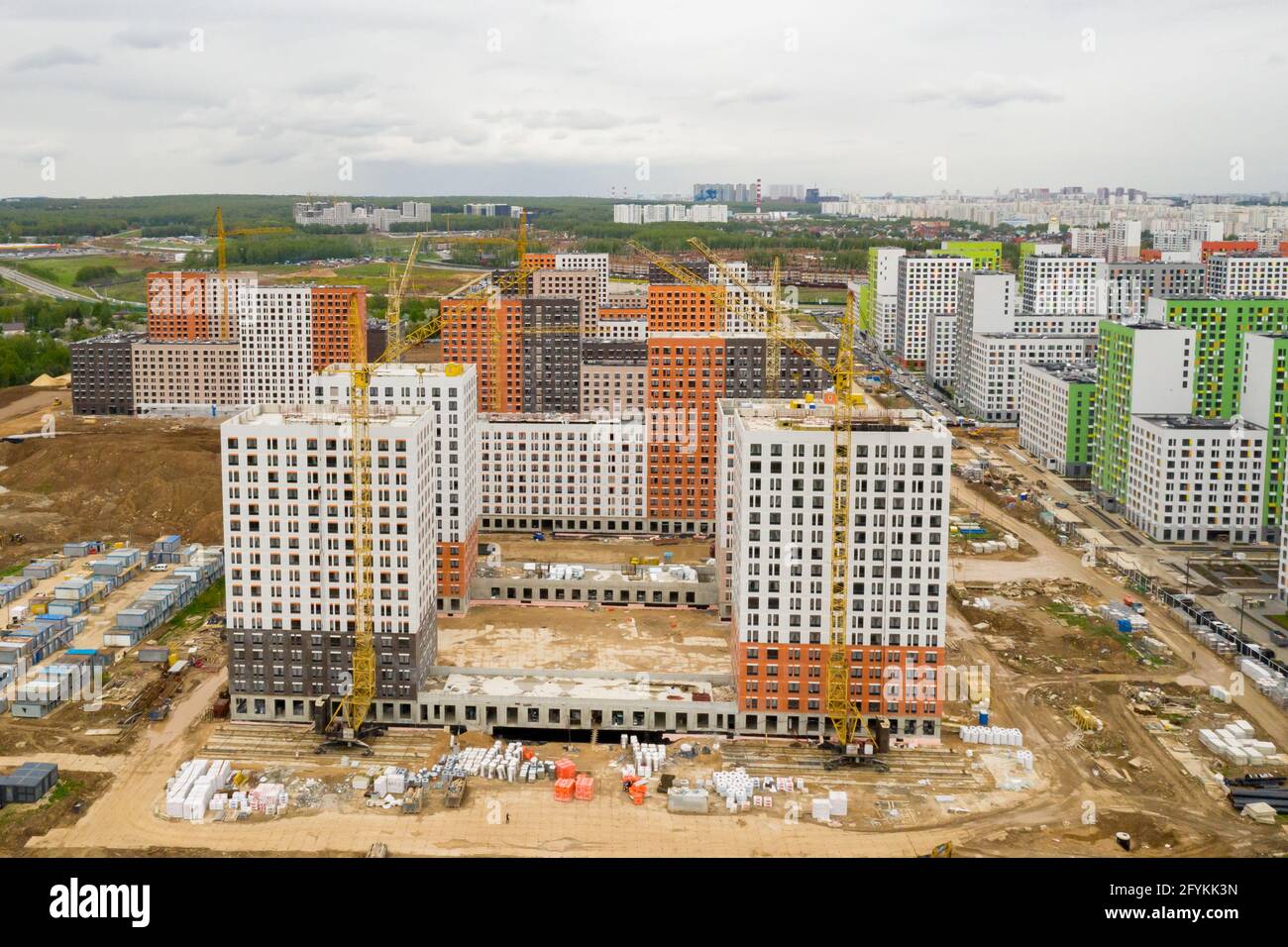 Moscow. Russia. May 2020. New residential complex in New Moscow ...
