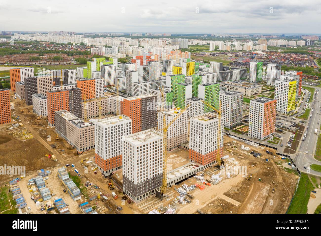 Moscow. Russia. May 2020. New residential complex in New Moscow ...