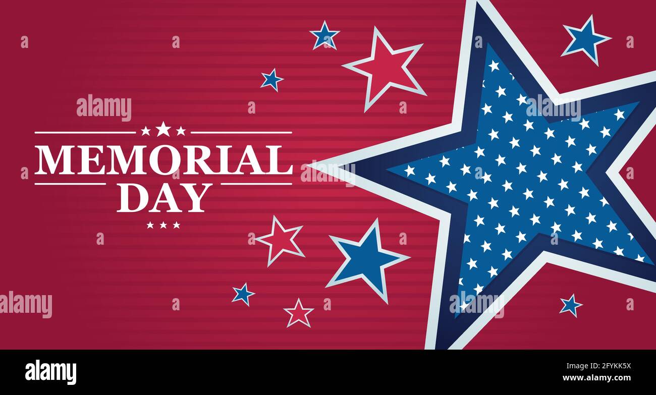 Memorial day poster with stars Stock Vector Image & Art - Alamy