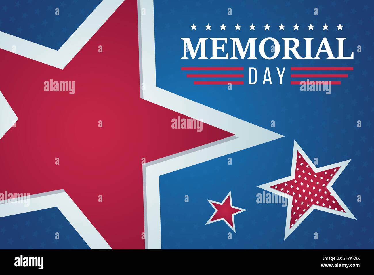 Memorial day poster with stars Stock Vector Image & Art - Alamy