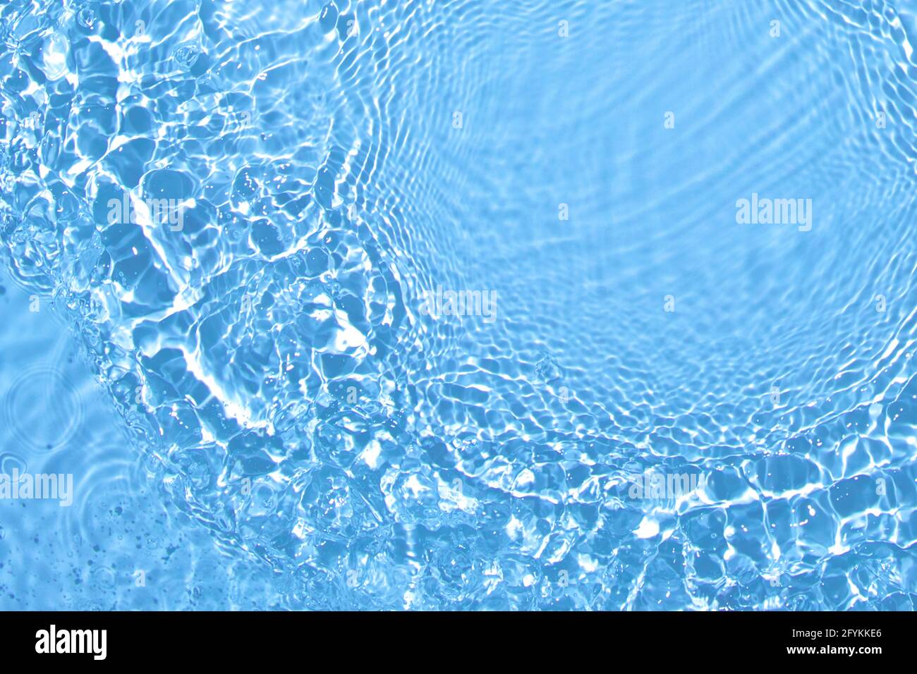 transparent blue colored clear calm water surface texture Stock Photo ...