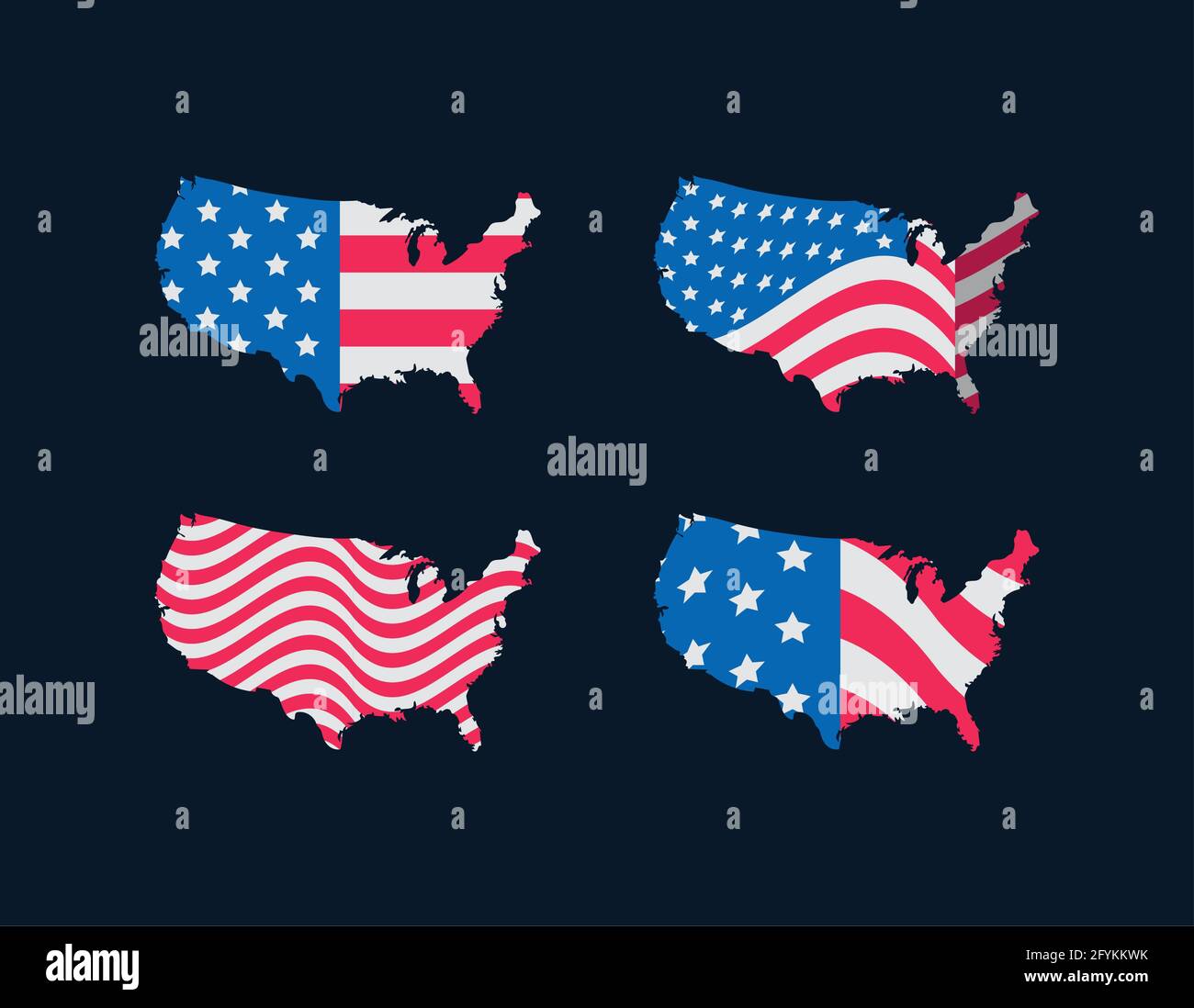usa map pack Stock Vector Image & Art - Alamy