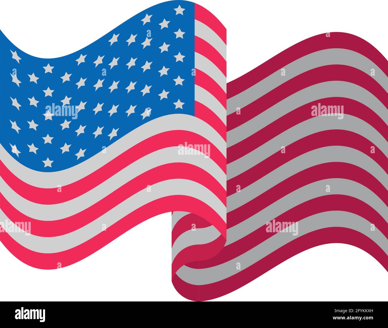 Waved flag Stock Vector Images - Alamy