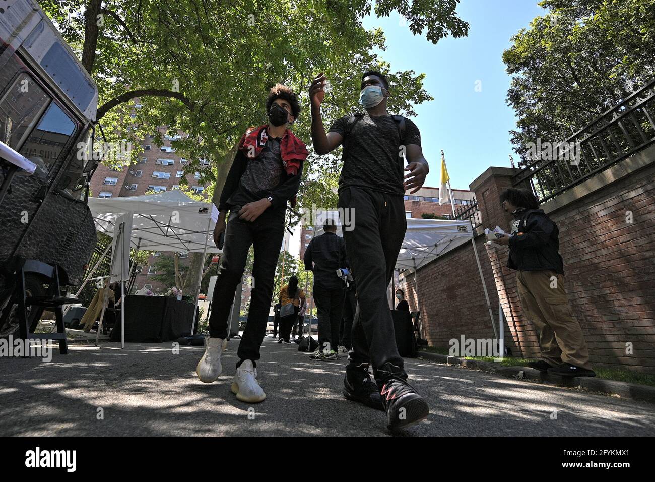 Students attend the Brooklyn Laboratory Charter School and XQ Institute ...
