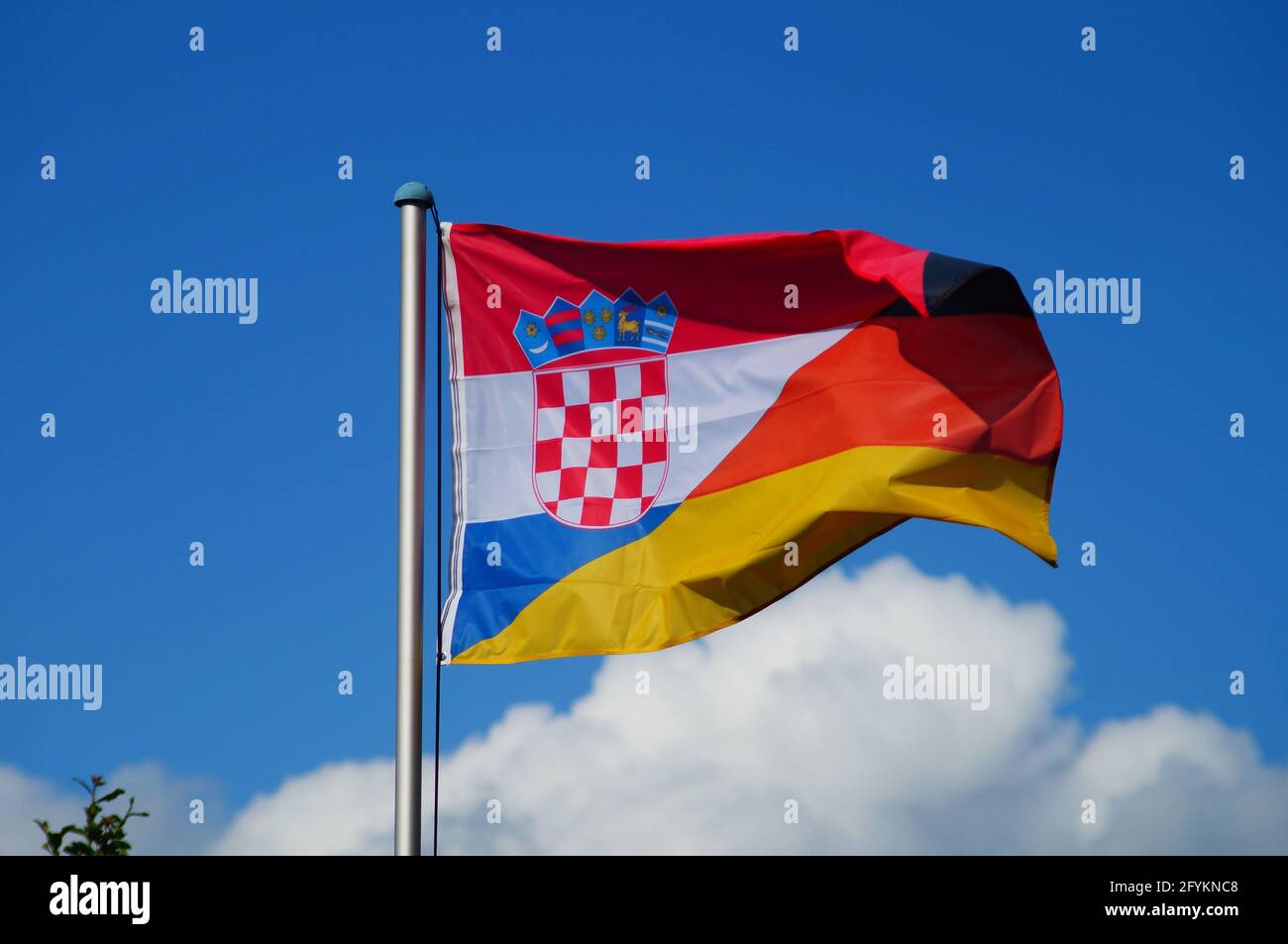 A mixed Croatian-German flag Stock Photo - Alamy