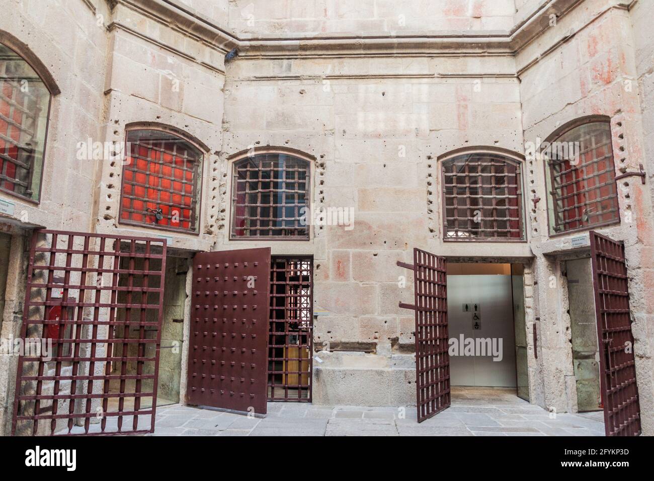 PORTO, PORTUGAL - OCTOBER 18, 2017: Cells in former prison now hosting ...