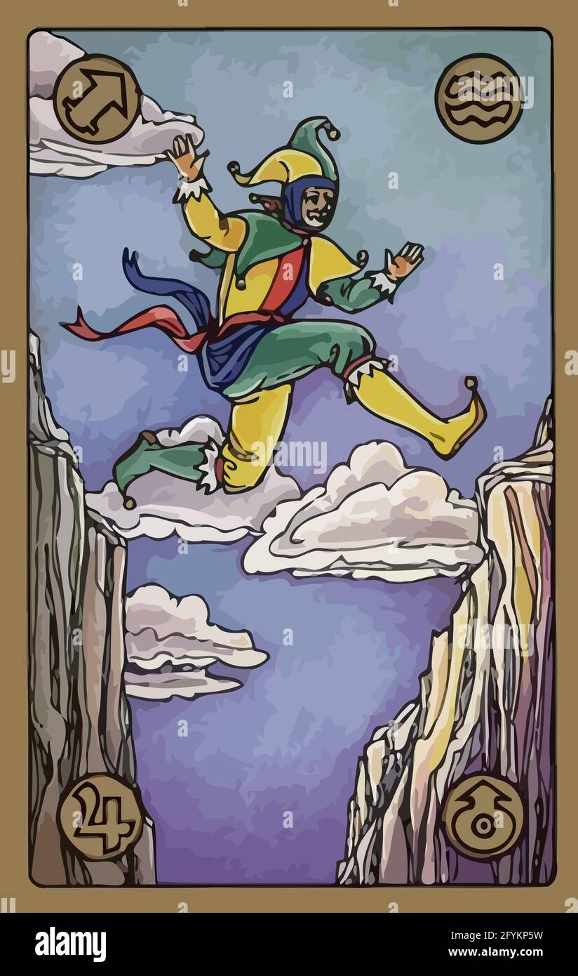 tarot fortune telling card illustration Stock Photo - Alamy