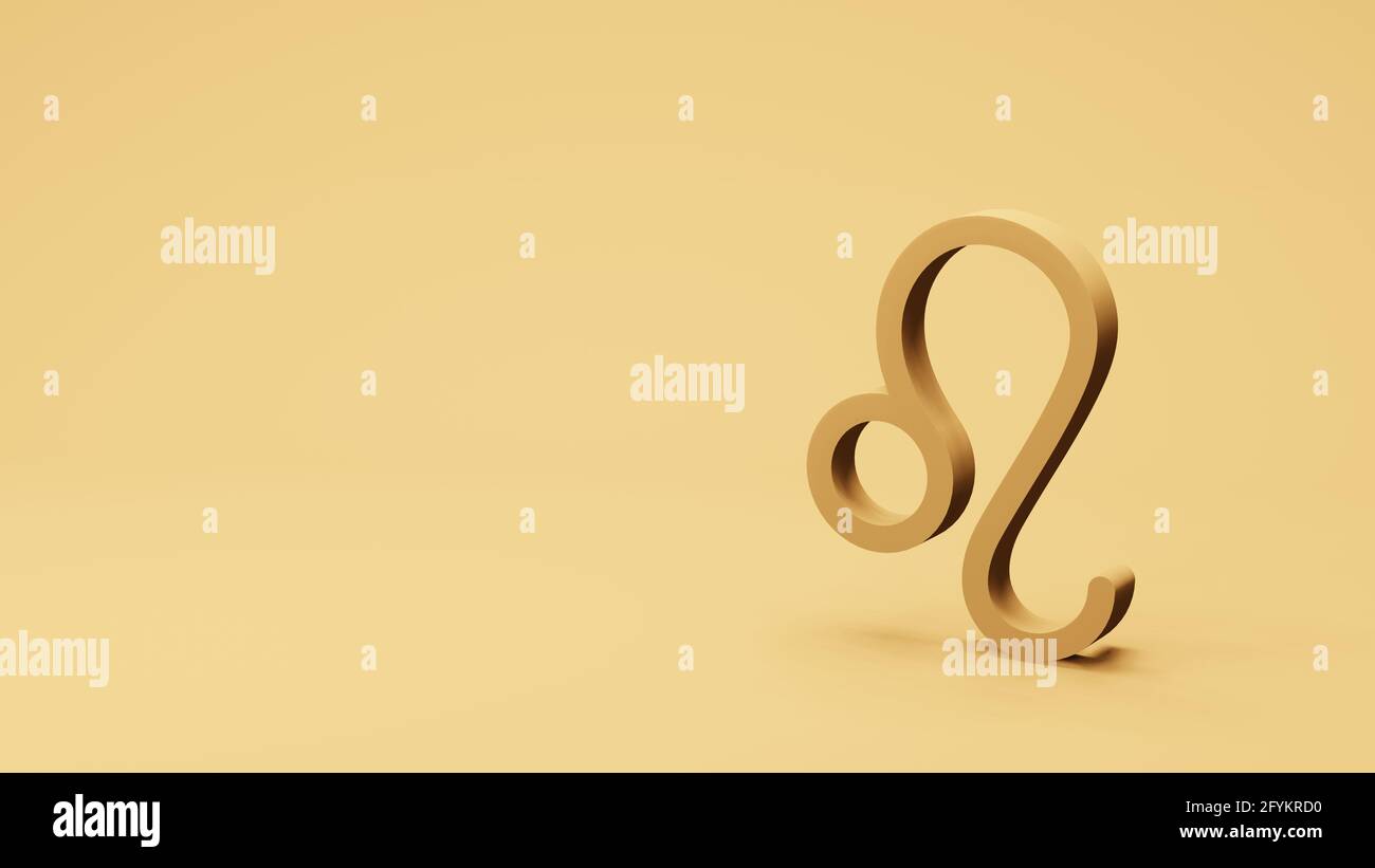 zodiac symbol LEO signs 3D rendering Stock Photo - Alamy