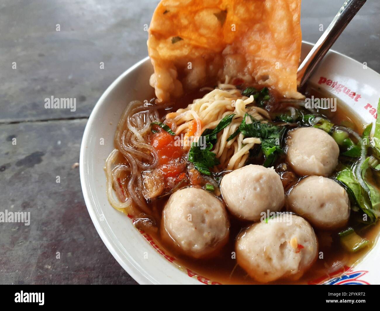 Mie Bakso is a popular Indonesian dumpling soup Stock Photo Mie Bakso is a popular Indonesian dumpling soup Stock Photo