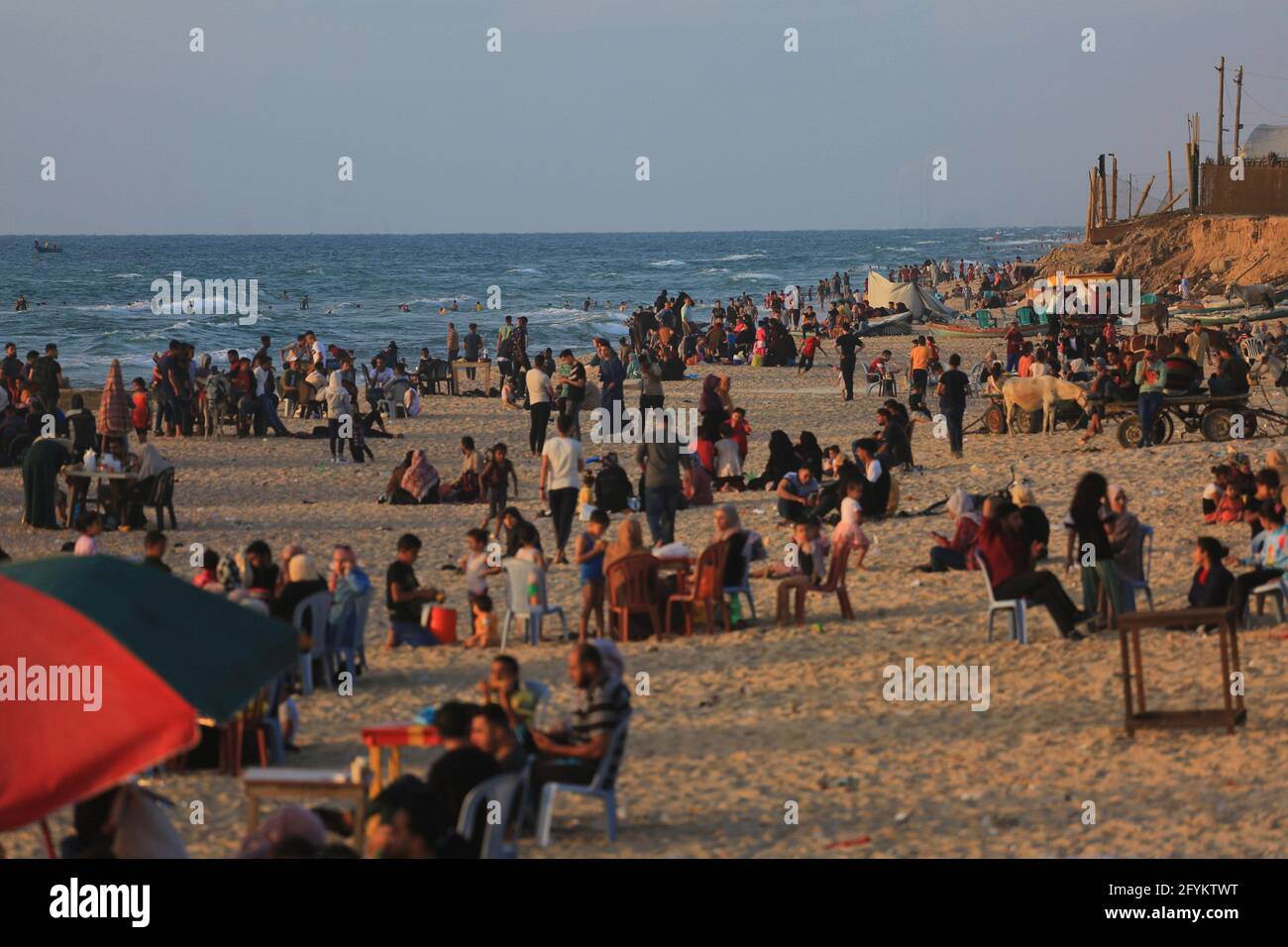 Deir al-Balah city, The Gaza Strip, Palestine. 28th May, 2021 ...