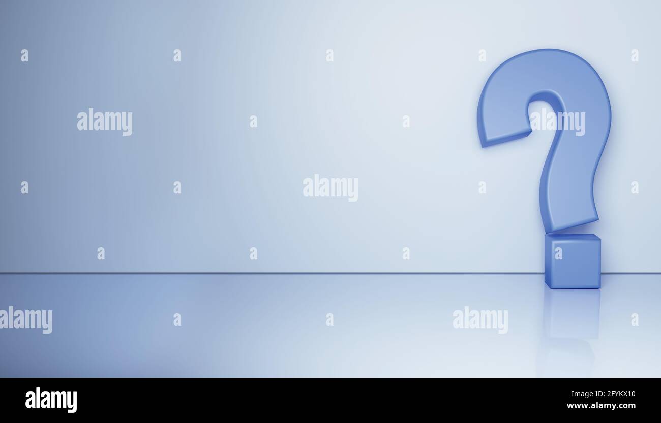 Question mark on blue background Stock Photo - Alamy