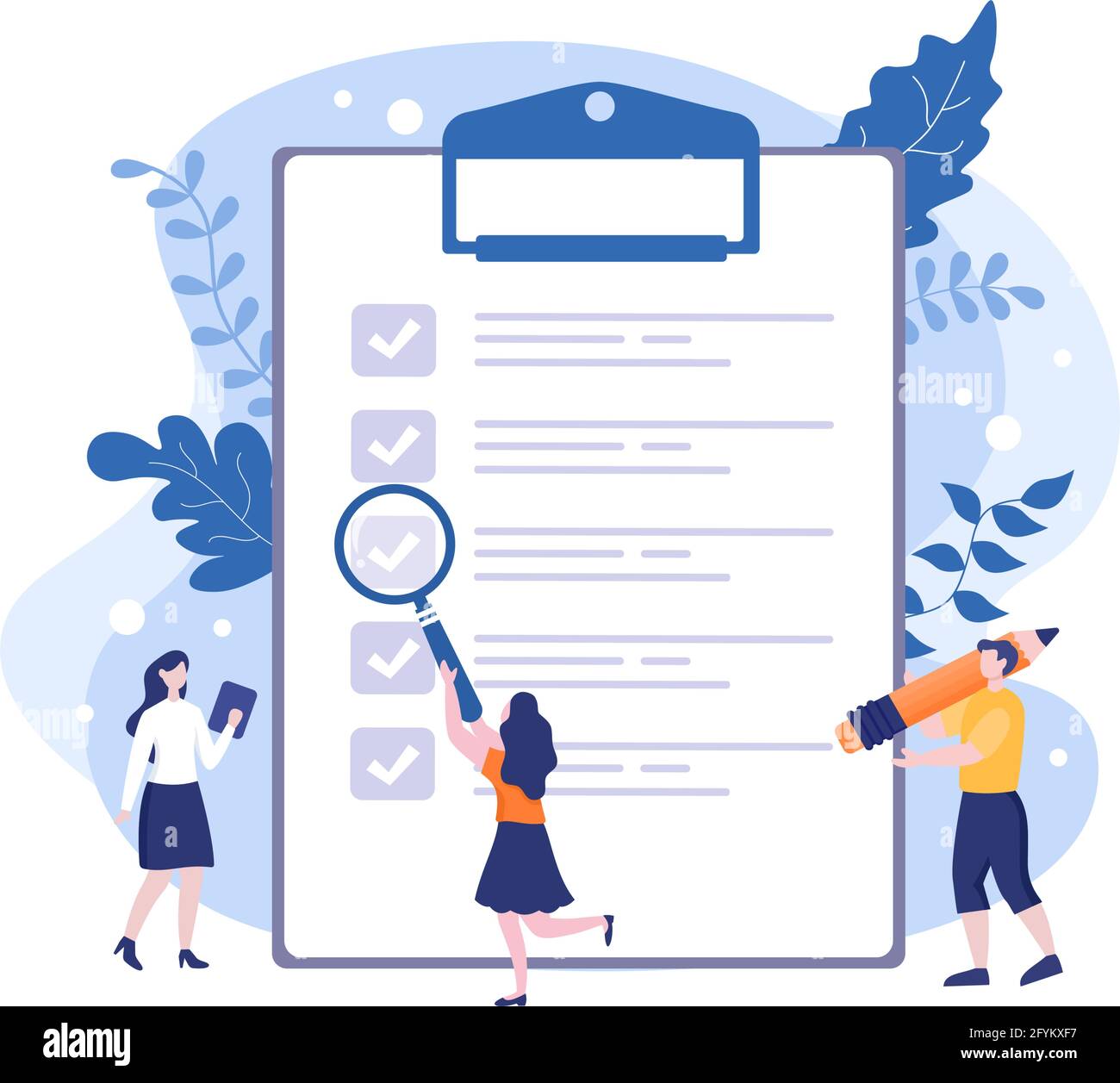 Task List Vector Illustration To Do list Time Management, Work Planning ...