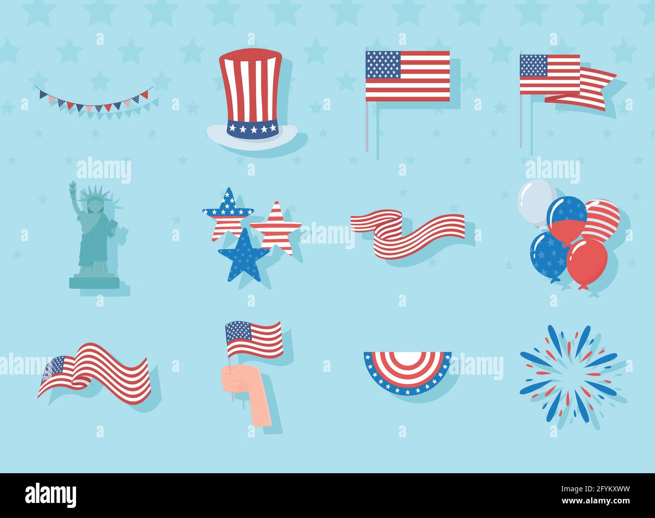 USA patriotic props set Stock Vector Image & Art - Alamy