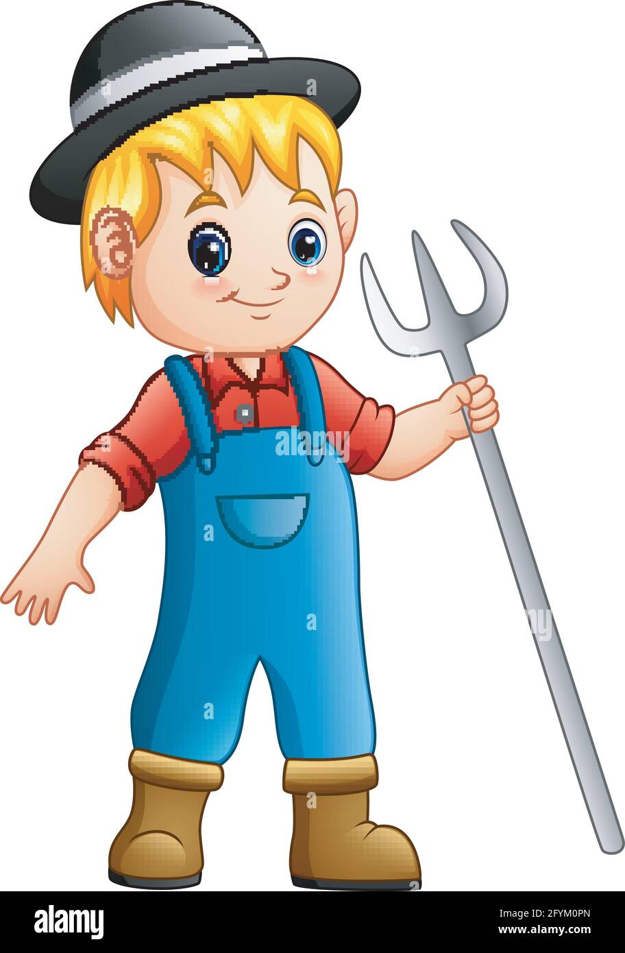 Cartoon Farmer Boy