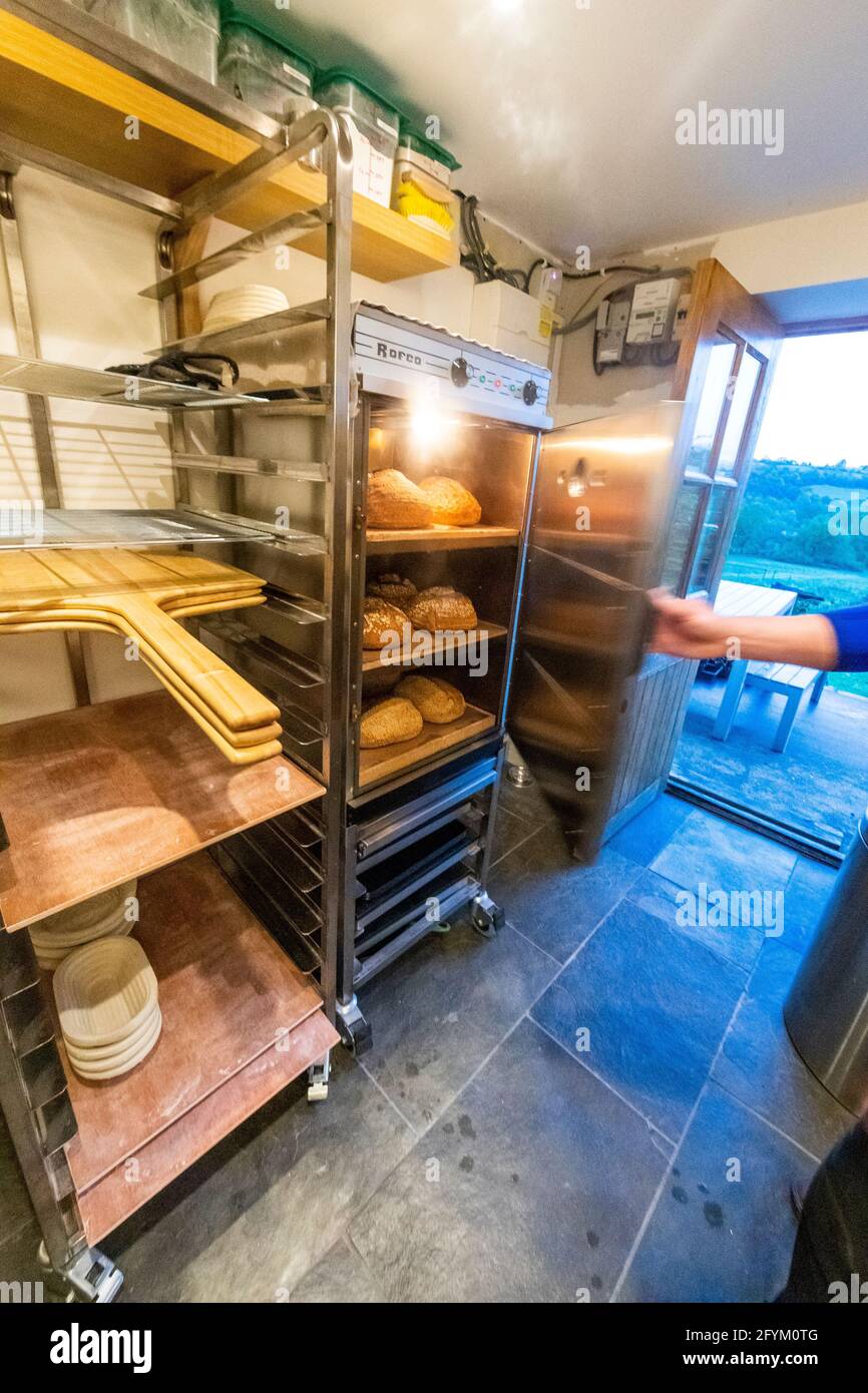 At Brook Farm Bakery, Brockweir, Paul Grover makes fabulous artisan sourdough bread Stock Photo ...