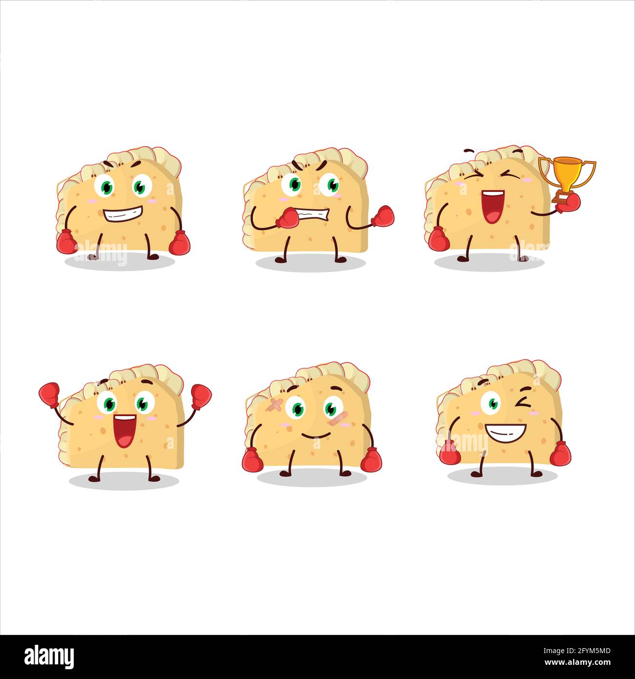 A sporty apple sandwich boxing athlete cartoon mascot design. Vector ...