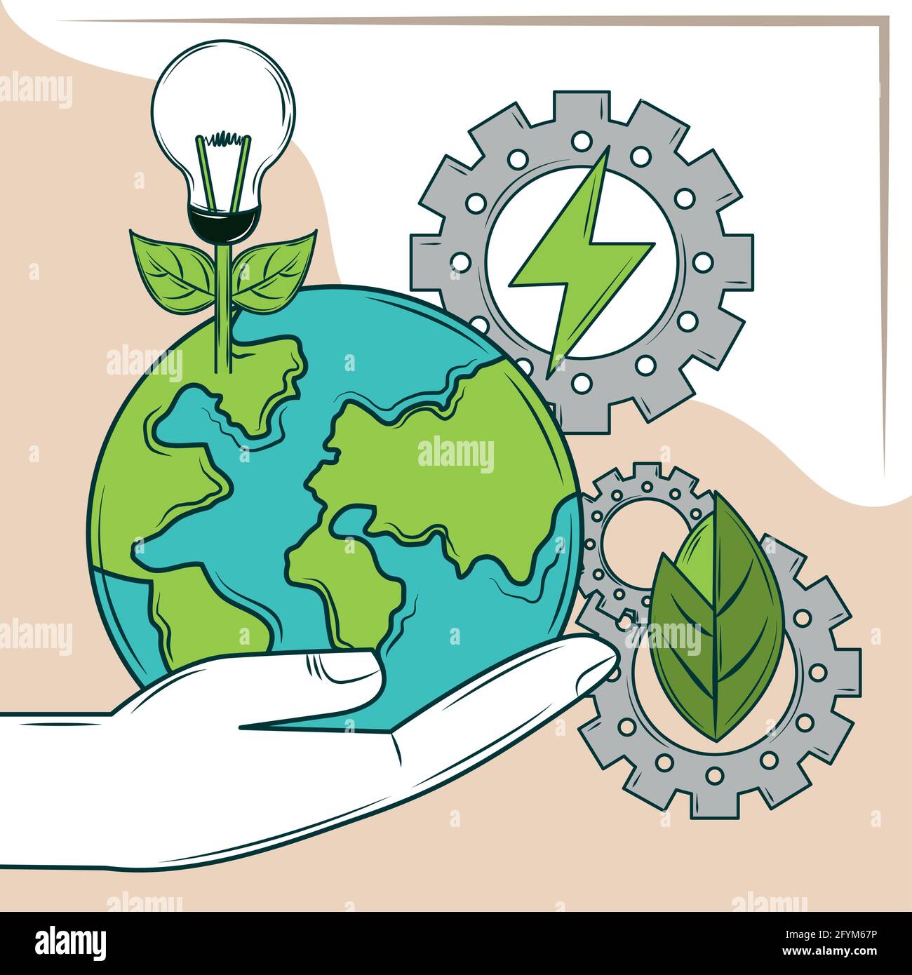 saving green energy Stock Vector Image & Art - Alamy