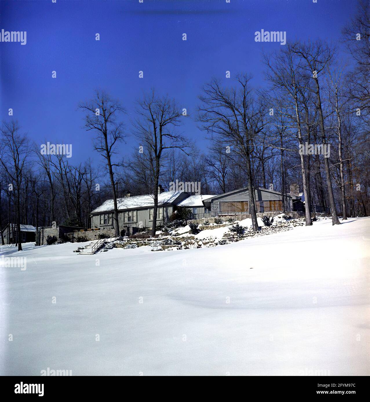 Aspen Lodge, the Presidential residence at Camp David in Frederick ...