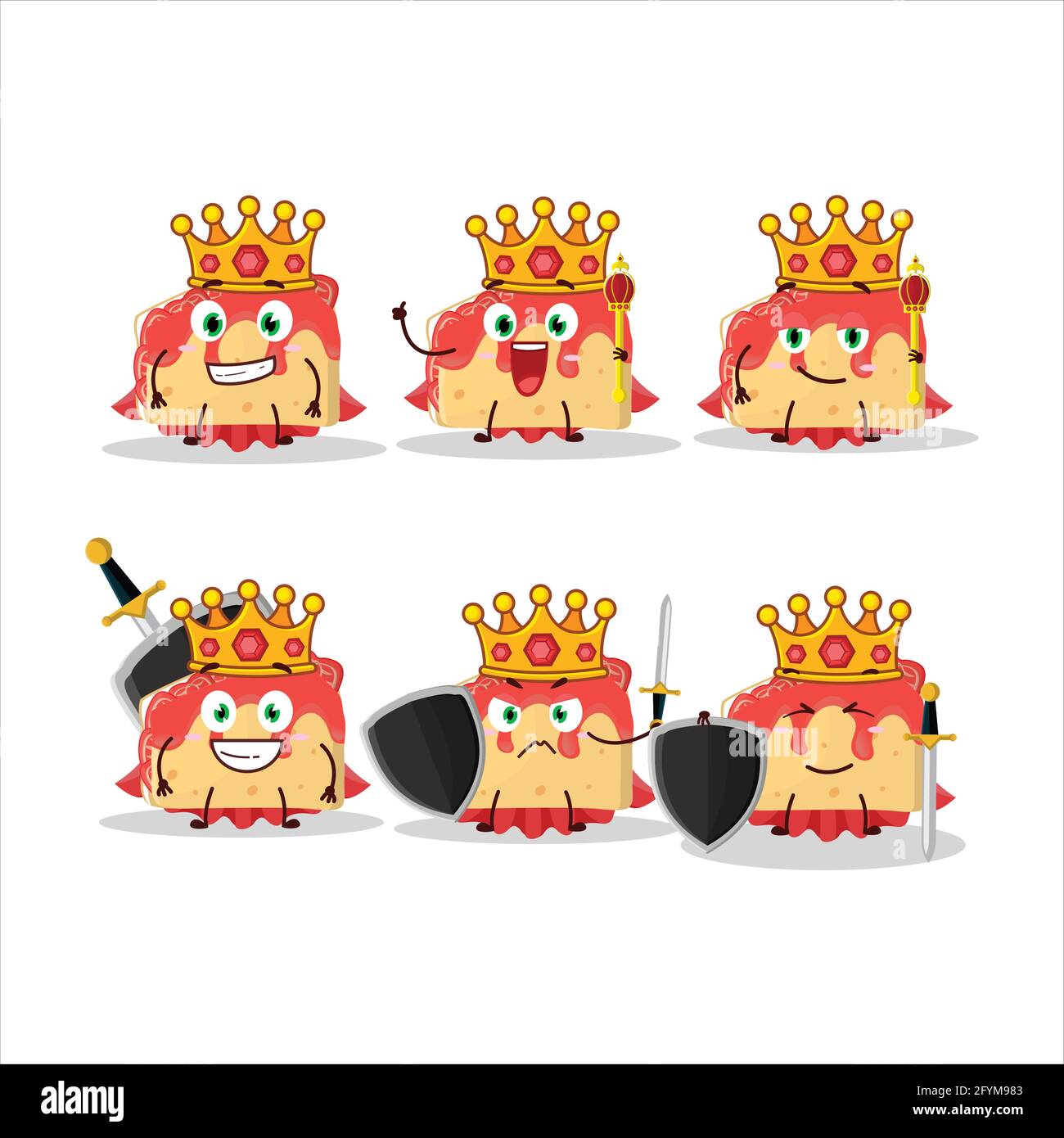 A Charismatic King cartoon character wearing a gold crown Stock Vector ...