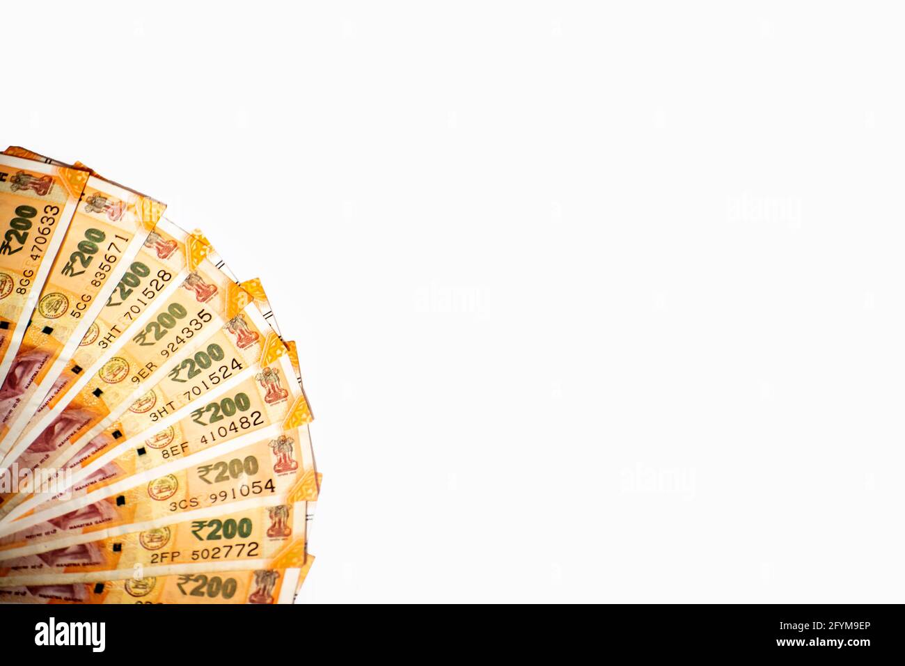 Indian two hundred rupees isolated on white background Stock Photo - Alamy