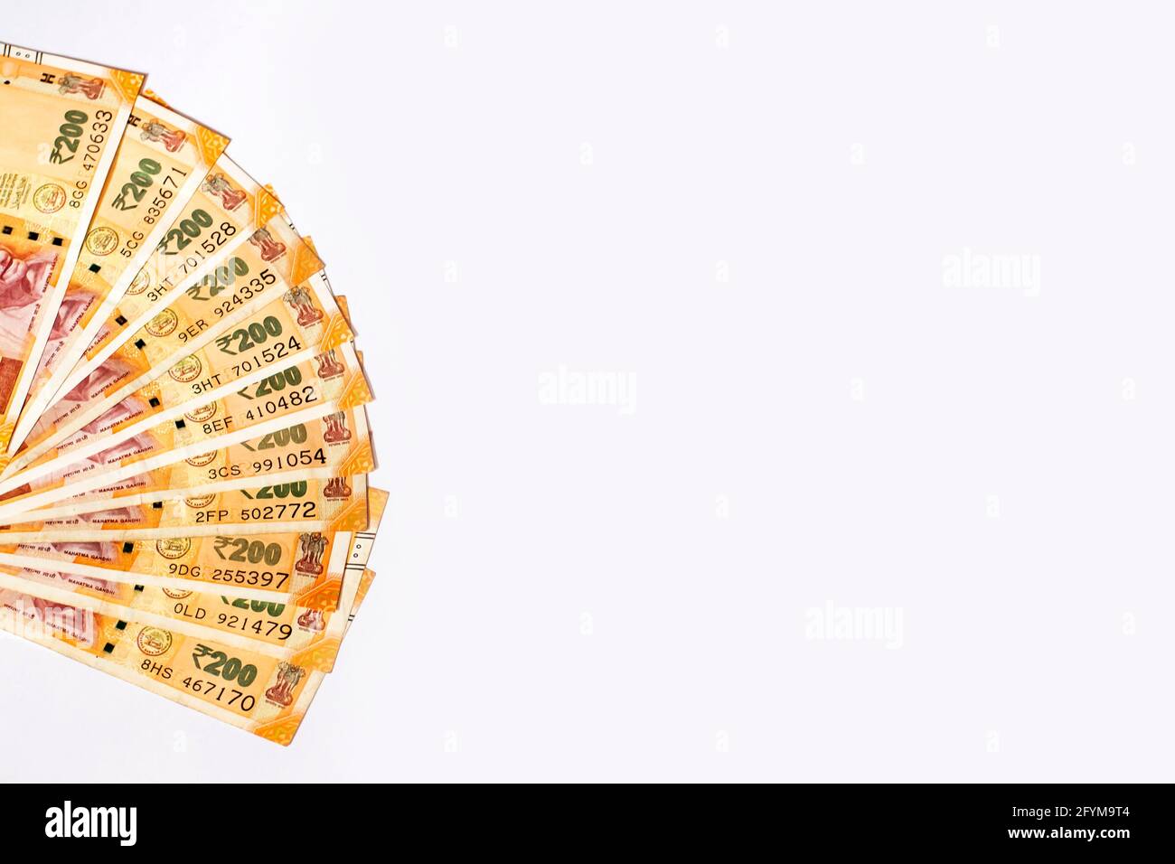 Indian two hundred rupees isolated on white background Stock Photo - Alamy