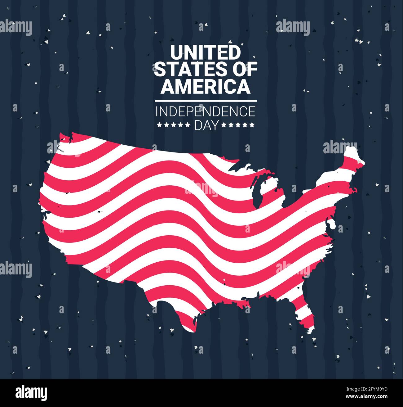 map with USA flag Stock Vector Image & Art - Alamy