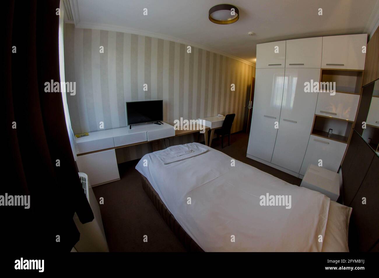 BRCKO, BOSNIA AND HERZEGOVINA - May 14, 2017: Wide angle shot of hotel ...