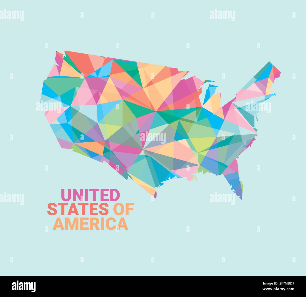 usa colorful gem map Stock Vector Image & Art - Alamy