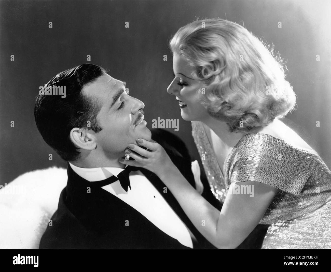 CLARK GABLE and JEAN HARLOW portrait by CLARENCE SINCLAIR BULL for SARATOGA 1937 director JACK ...